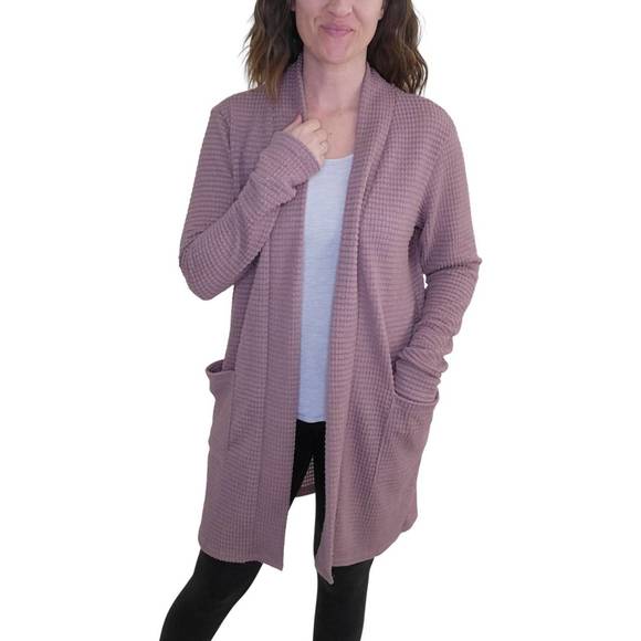 Blakely | Sweaters | New Blakeley Waffle Cardigan With Pockets In Mauve ...